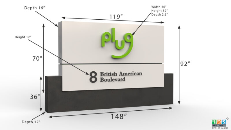 Plug Power Illuminated Corporate Signs